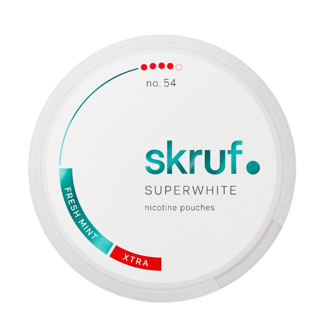 Skruf Superwhite No.54 Fresh Mint Xtra Strong Snus en France Avec ...
